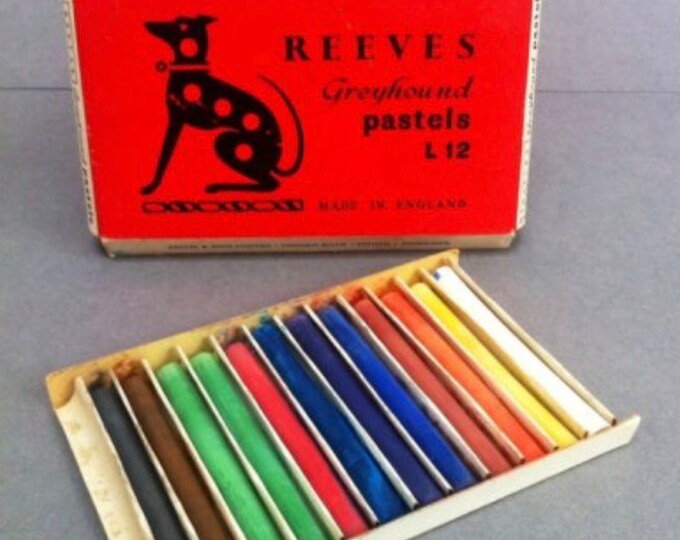 1950s/1960s Unused Reeves Greyhound Pastel Crayons in Original Box, Set ...