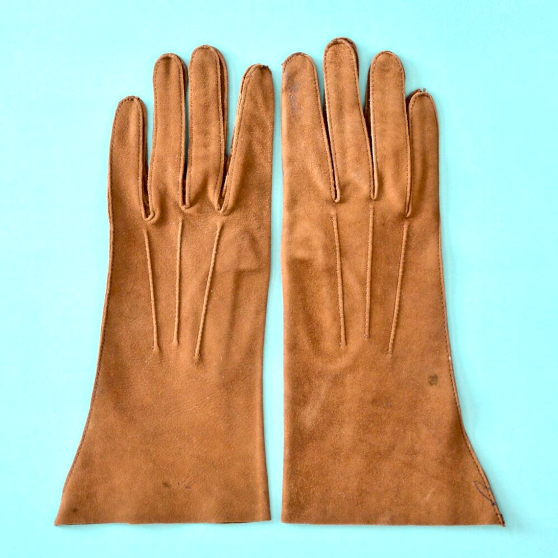 1940s Brown Suede Gauntlet Gloves. Japan. Small. - Etsy