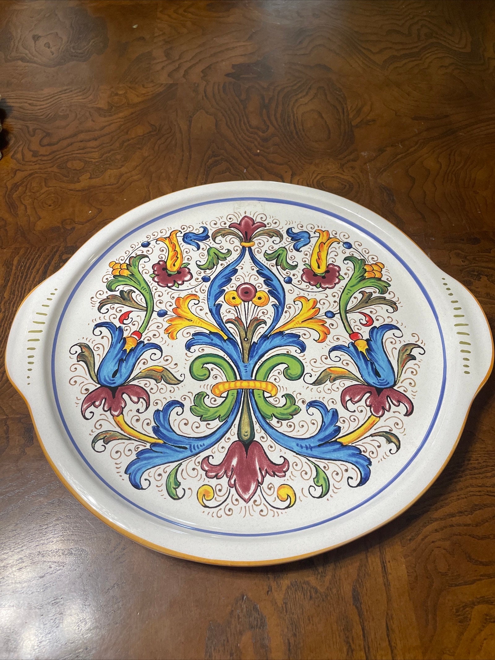 Beautiful Nova Deruta Painted 12 Serving Platter - Etsy