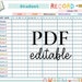 Editable Student Attendance Sheet: Printable Teacher Template (PDF) - Etsy