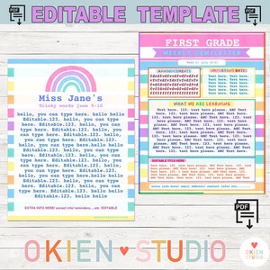 Editable Newsletter Template, A Note From Teacher, Lesson Plan Temp ...