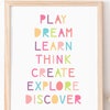 Every Child is an Artist Printable, Kids Wall Art for Girls, Happy Wall ...
