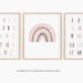 Neutral Wall Art Set of 3, Abc Number Poster, Learning Prints, Neutral ...
