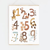 Number Posters Numbers 1-20 With and Without Ten Frames Boho - Etsy Canada