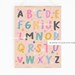 Pink ABC Poster, Boho Nursery Decor, Alphabet Poster, Alphabet Print ...