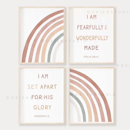 Kids Bible Verse Wall Art Scripture Prints Bible Sunday - Etsy