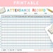 Teacher Attendance Sheet: Yearly Classroom Tracker (digital Download ...