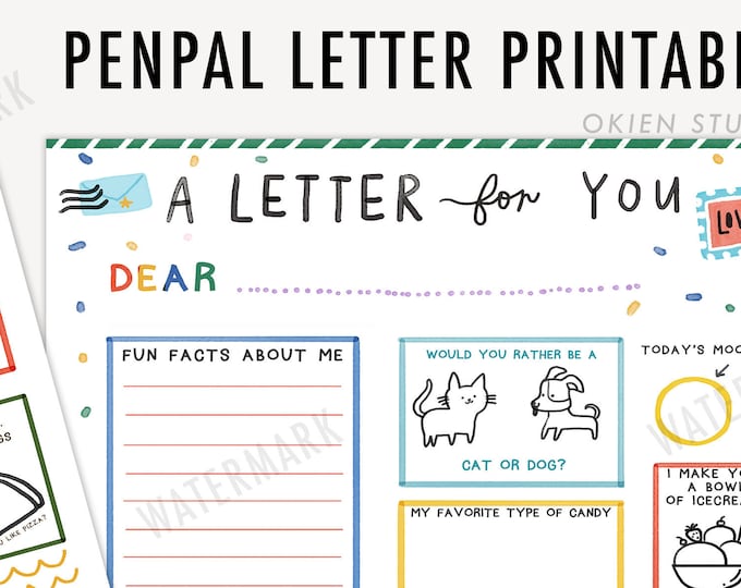 Write On Letter Guide Template for Modern Day Pen Pals and Letter ...