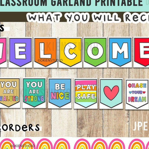 Printable Classroom Number Banner - Etsy