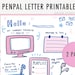 Pen Pal Letter Printable Letter Templates Writing Teens - Etsy