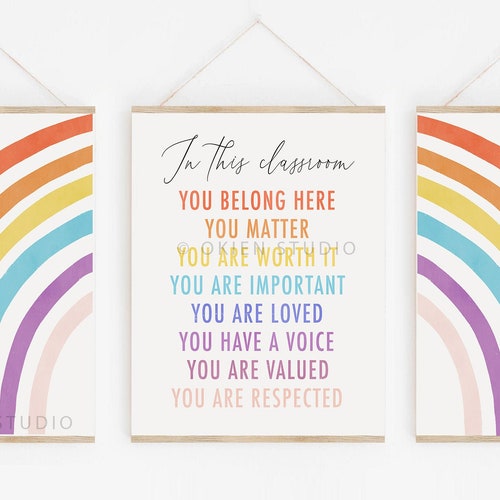 In This Classroom Colorful Classroom Poster Classroom - Etsy