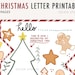 Christmas Letter, Kids Pen Pal Printable, Letter Templates Christmas ...
