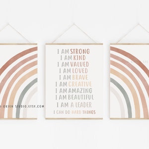 Boho Pastel Rainbow, I Am Enough, Positive Affirmations, Boho Art, Boho ...