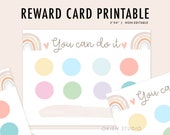 Boho Reward Card Rainbow Reward Chart Kids Reward Card - Etsy