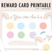 Boho Reward Card, Rainbow Reward Chart, Kids Reward Card, Reward Card ...