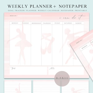 Dancer Planner, Ballet Planner Printable, Digital Planner, Ballerina ...