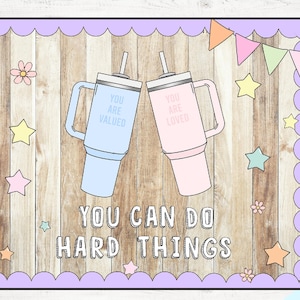 Tumbler Cup Bulletin Board Decor, Classroom Decor, Teens Bulletin Board ...
