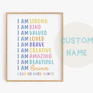 Kids Wall Art, Kids Affirmations, Personalized Kids, Boys Nursery ...