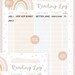 Rainbow Reading Log Book Review Template HomeSchool Reading | Etsy