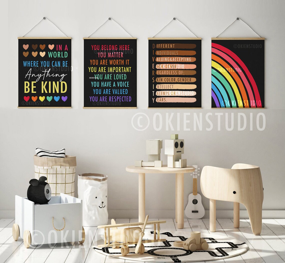 Diversity Rainbow Poster Diversity Classroom Pride Rainbow | Etsy