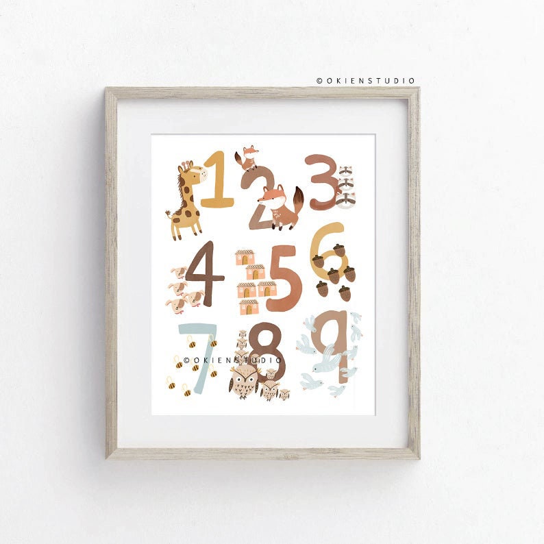 Boho Animals Nursery Wall Art Alphabet Nursery Prints Boho - Etsy
