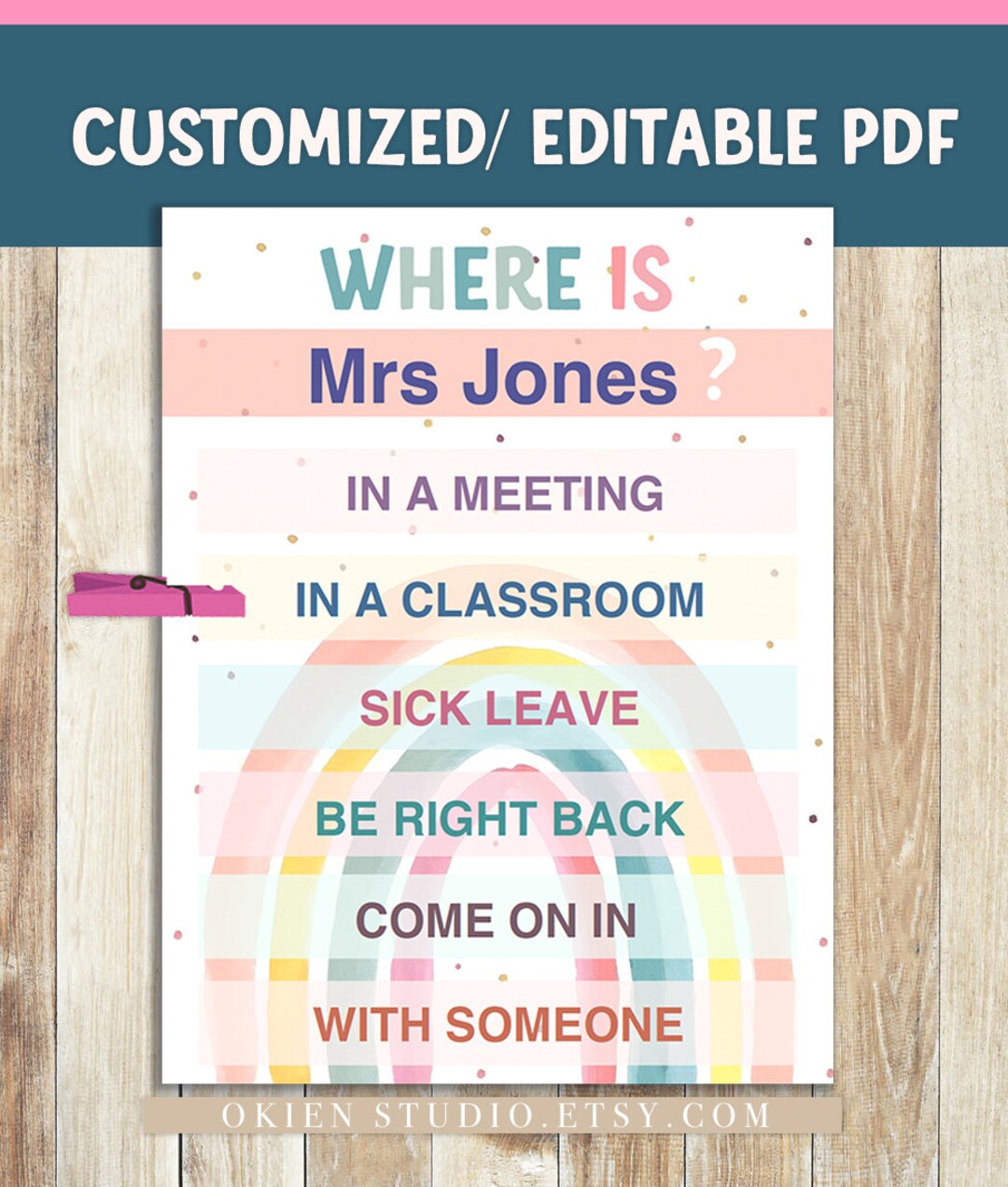 Teacher Door Sign, Personalized School Counselor Door Sign, Customized ...