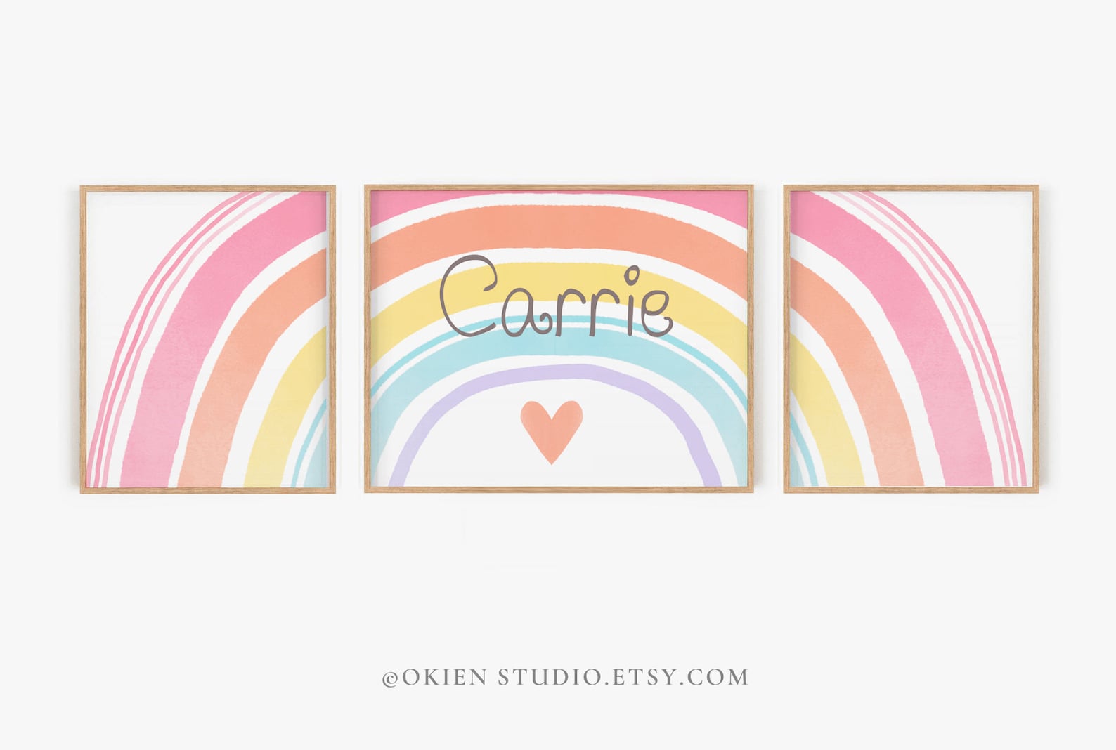 Pastel Rainbow Wall Decal for Girl, Girl Room Decor, Big Rainbow Decal ...