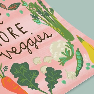 Vegetable Wall Art, Culinary Print, Vegetable Print Eat Veggies Poster ...