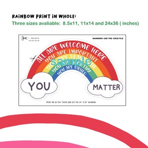 All Are Welcome Rainbow Classroom Decor: Positive Affirmations ...
