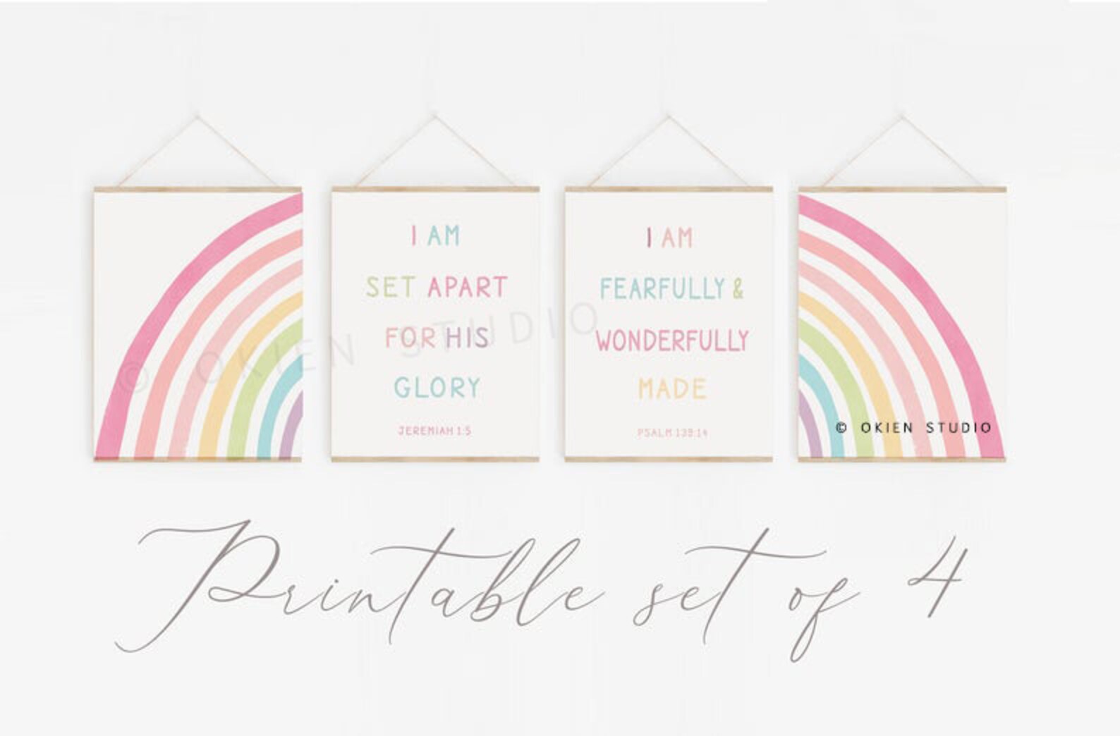 Nursery bible verse wall art Boho christian art Scripture | Etsy