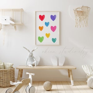 Rainbow Sunshine Poster for Kids Room, Colorful Playroom Decor, Rainbow ...