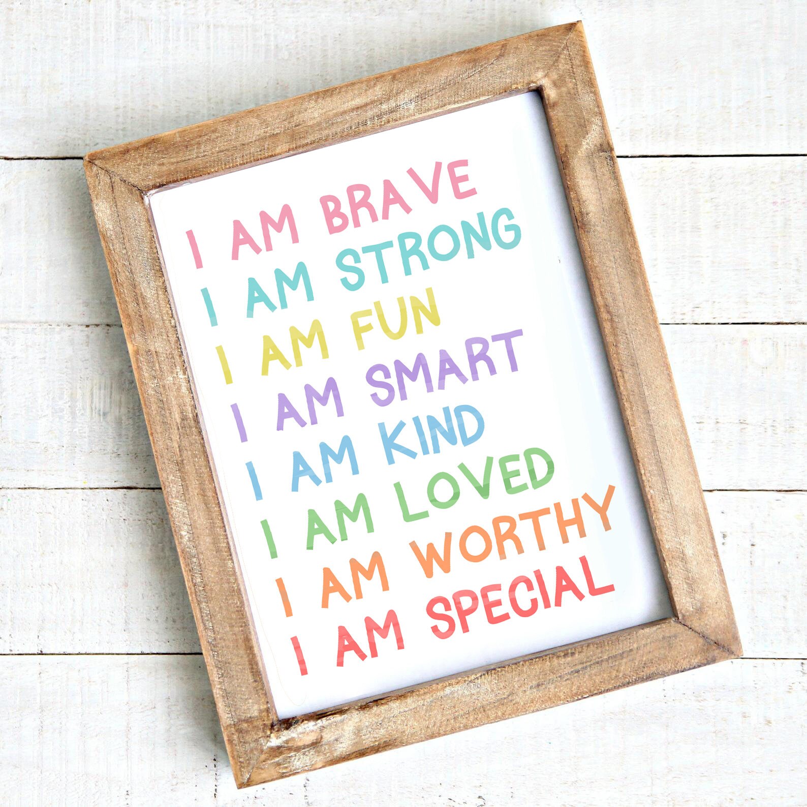 Printablei Am Strong Poster Soft Pastel Color Positive | Etsy