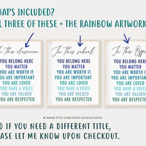 Rainbow Wall Decor, in This Classroom, Teacher Poster, You Are Welcome ...
