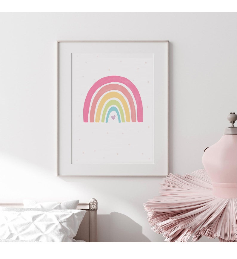 Boho Rainbow Poster Boho Nursery Decor Rainbow Wall Art | Etsy