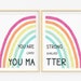 Rainbow Positive Affirmations Poster: Kids Room Wall Art (digital ...