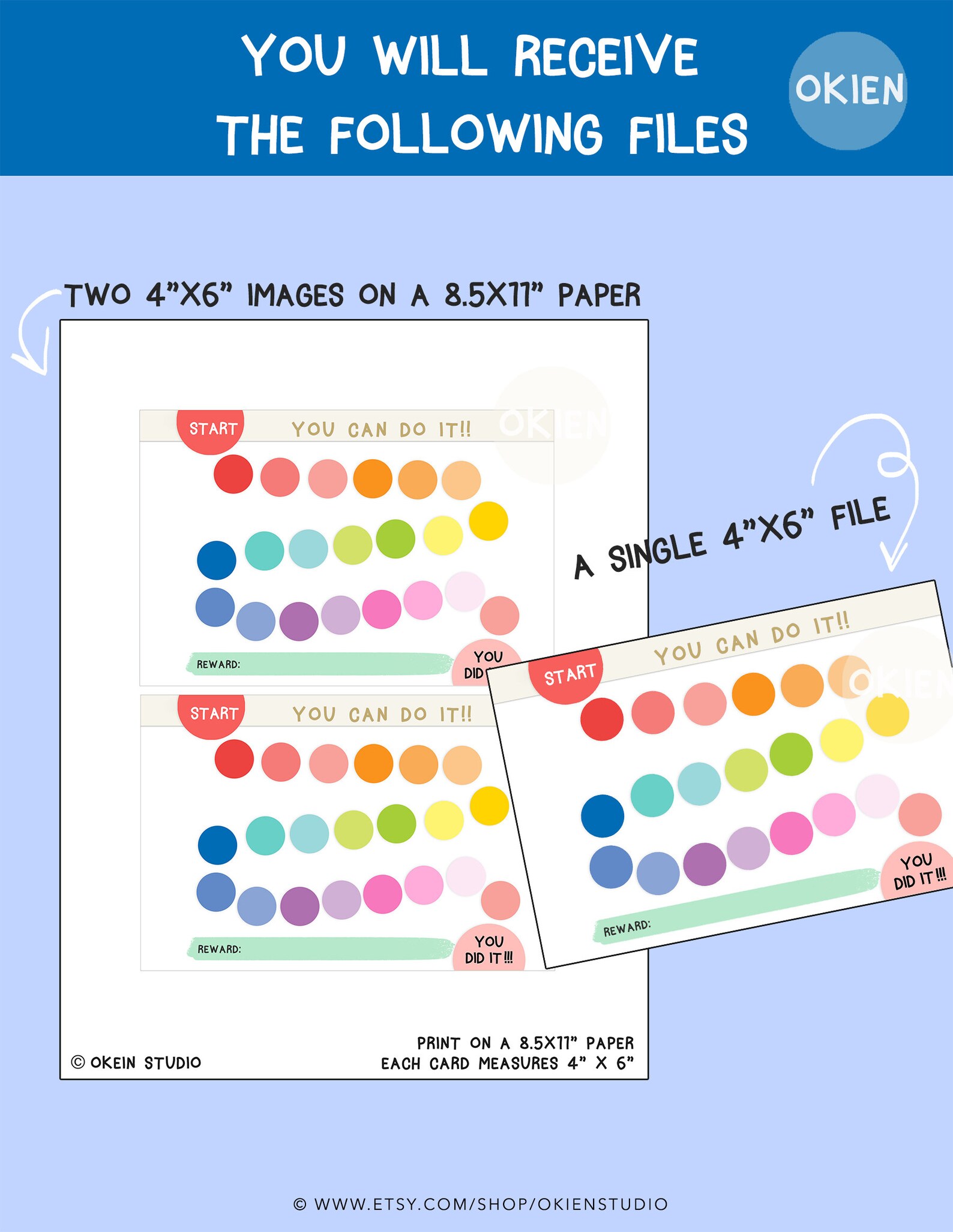 Colorful Reward Card, Rainbow Color Card Reward System, Coupon for ...