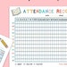 Teacher Attendance Sheet: Yearly Classroom Tracker (digital Download ...