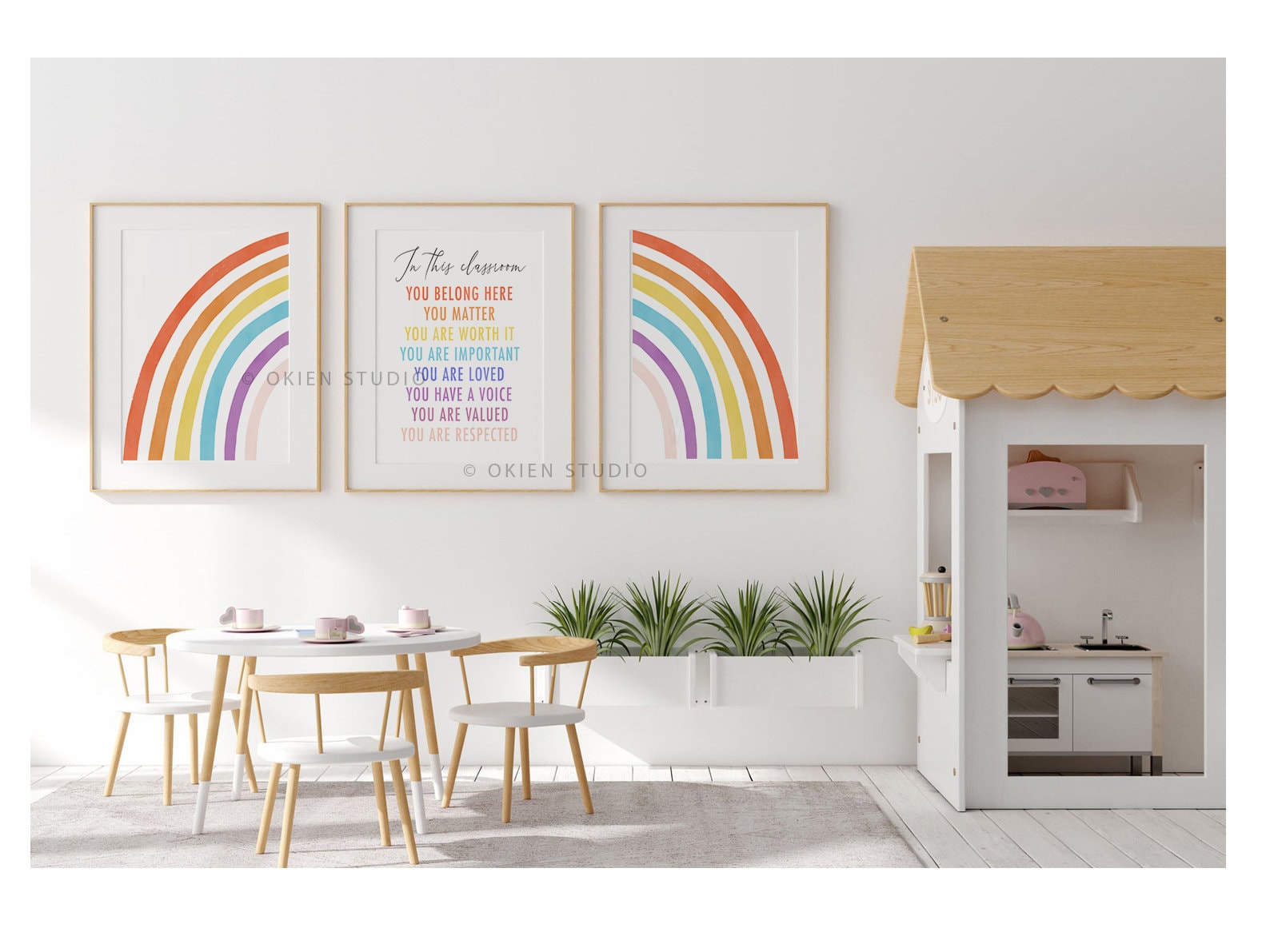 Inclusive Classroom Poster: Colorful Rainbow Design Artwork With ...