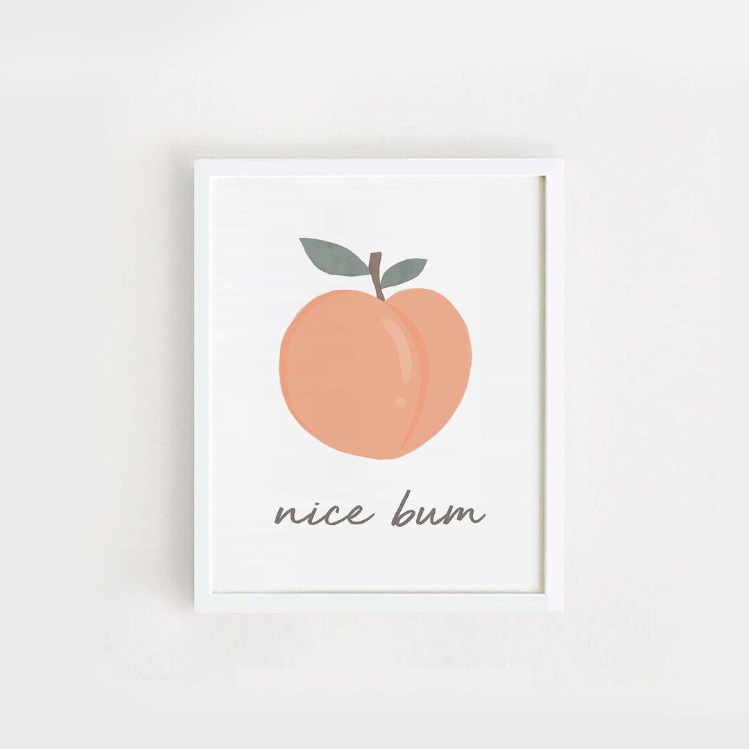 Nice Bum Print Bathroom Decor Bathroom Poster Toilet Print