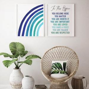 Rainbow Wall Decor, in This Classroom, Teacher Poster, You Are Welcome ...