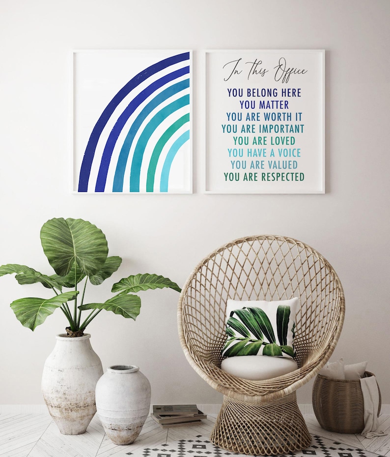 Rainbow Wall Decor in This Classroom Teacher Poster You Are | Etsy