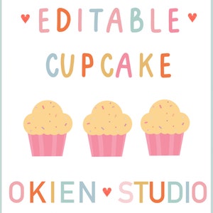 Editable Cupcake Name Labels: Classroom Birthday Decor (PDF) - Etsy