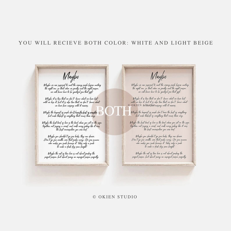 Maybe Love Poem Print Digital Art Romantic Poetry Maybe - Etsy