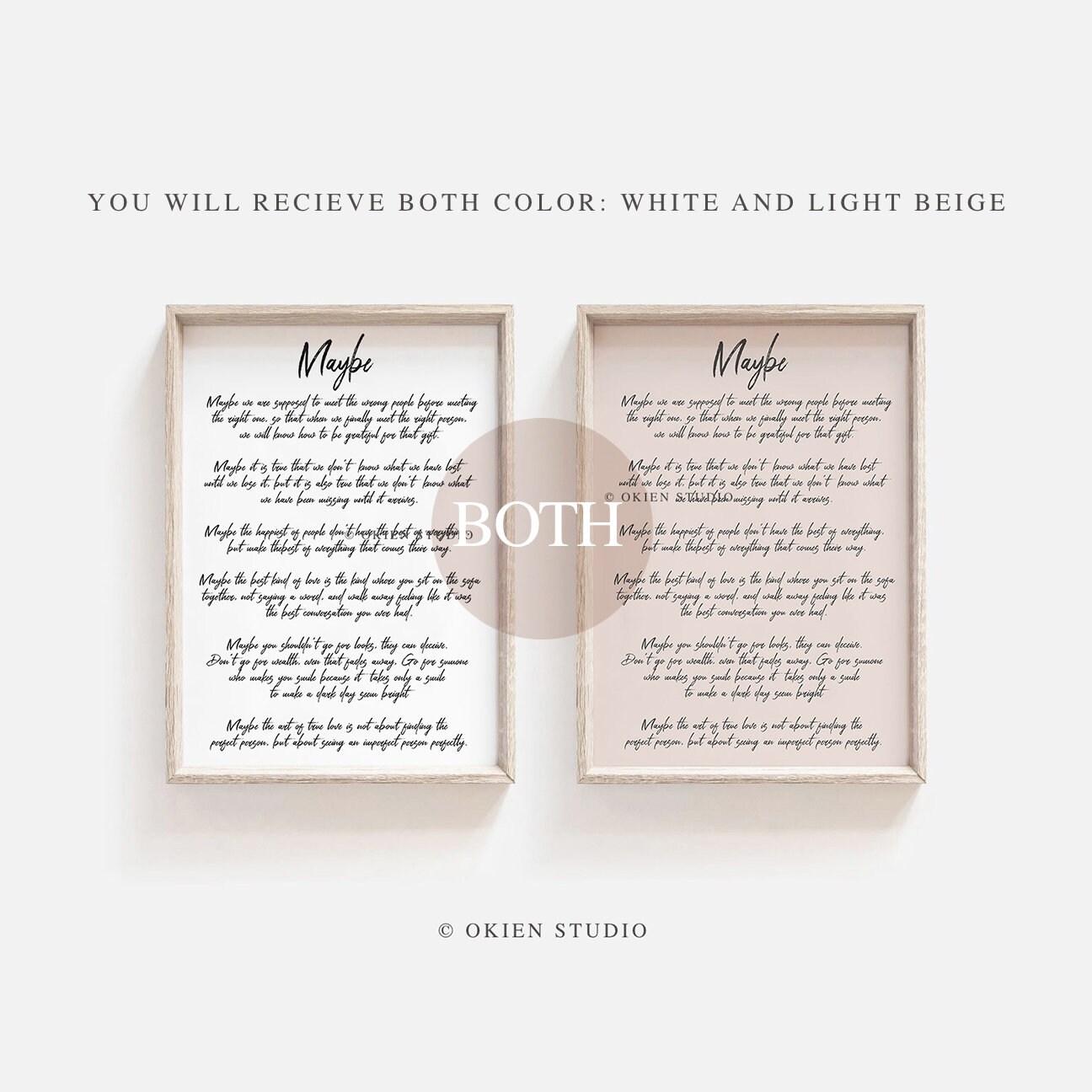 Maybe Love Poem Print Digital Art Romantic Poetry Maybe - Etsy