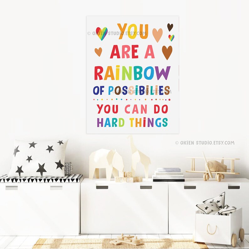 You Are a Rainbow of Possibilities Sign Diversity Rainbow | Etsy