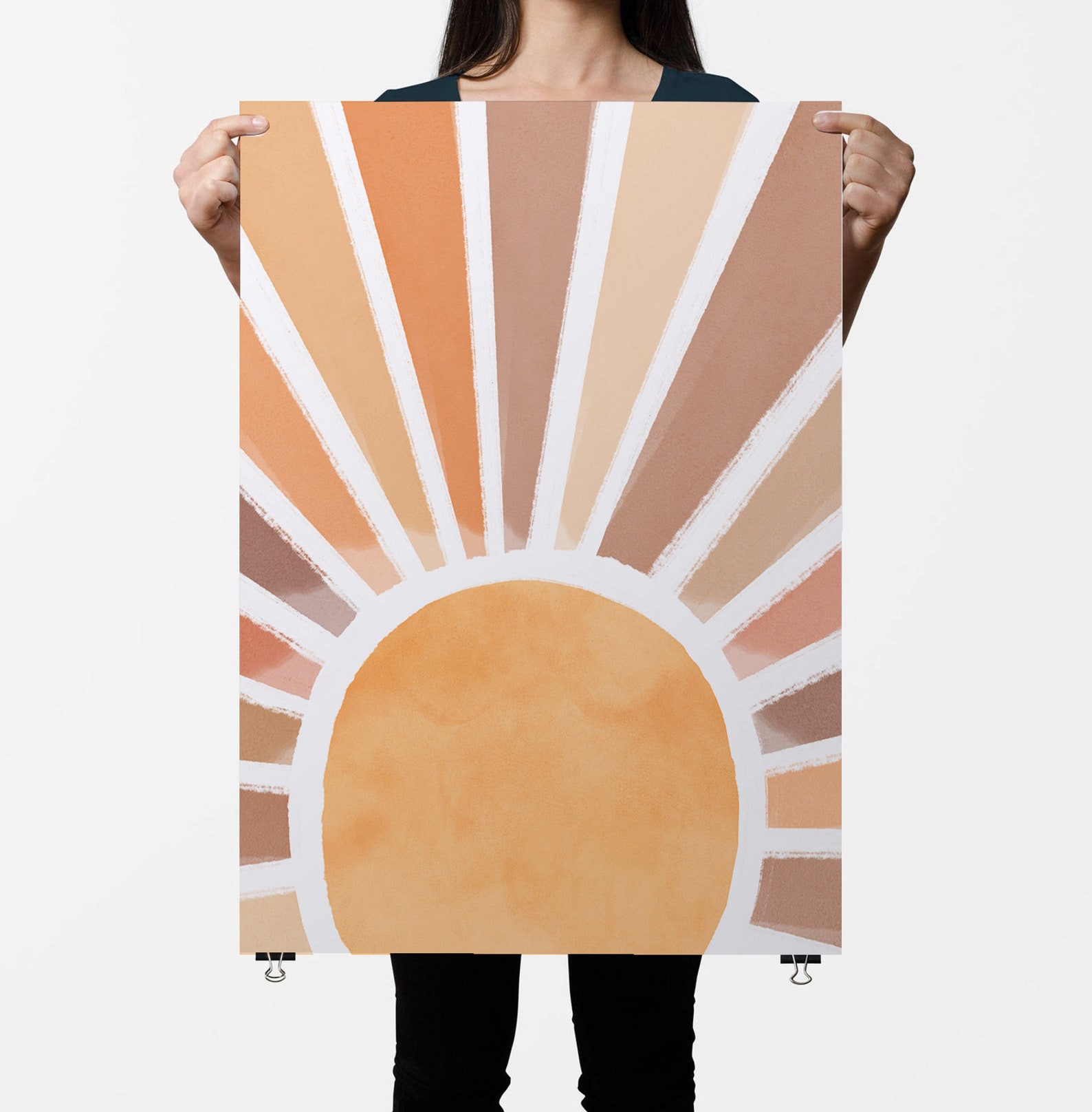 Rising Sun Boho Sunrising Art Print Boho Art Set of 3 | Etsy