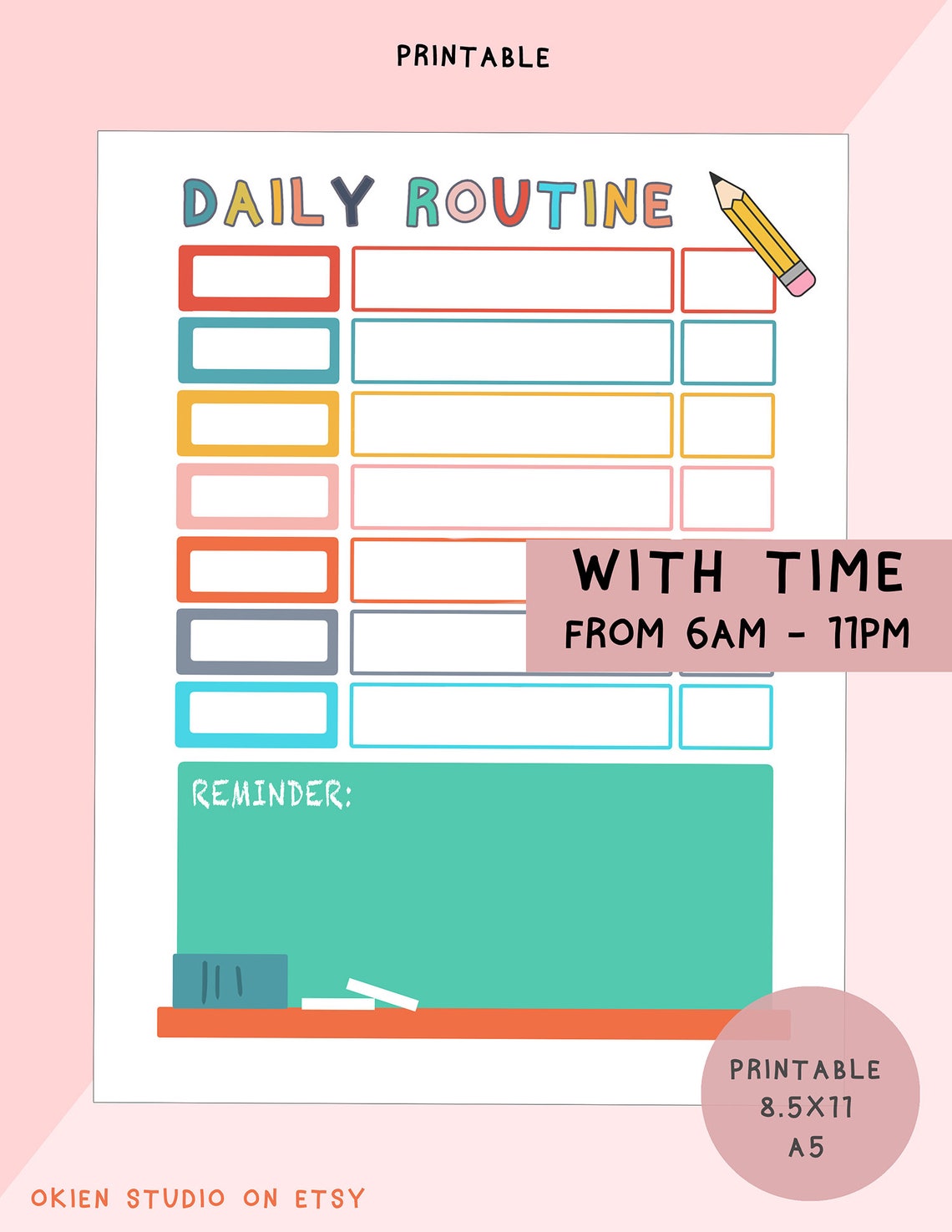 Daily Schedule for Kids Routine Chart for Kids Daily - Etsy