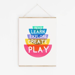 Set of 3 Kids Wall Art, Colorful Kids Prints, Educational Posters ...