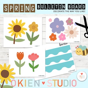 Spring Bulletin Board Kit, Bee Kindness Classroom Decor, Plant Kindness ...