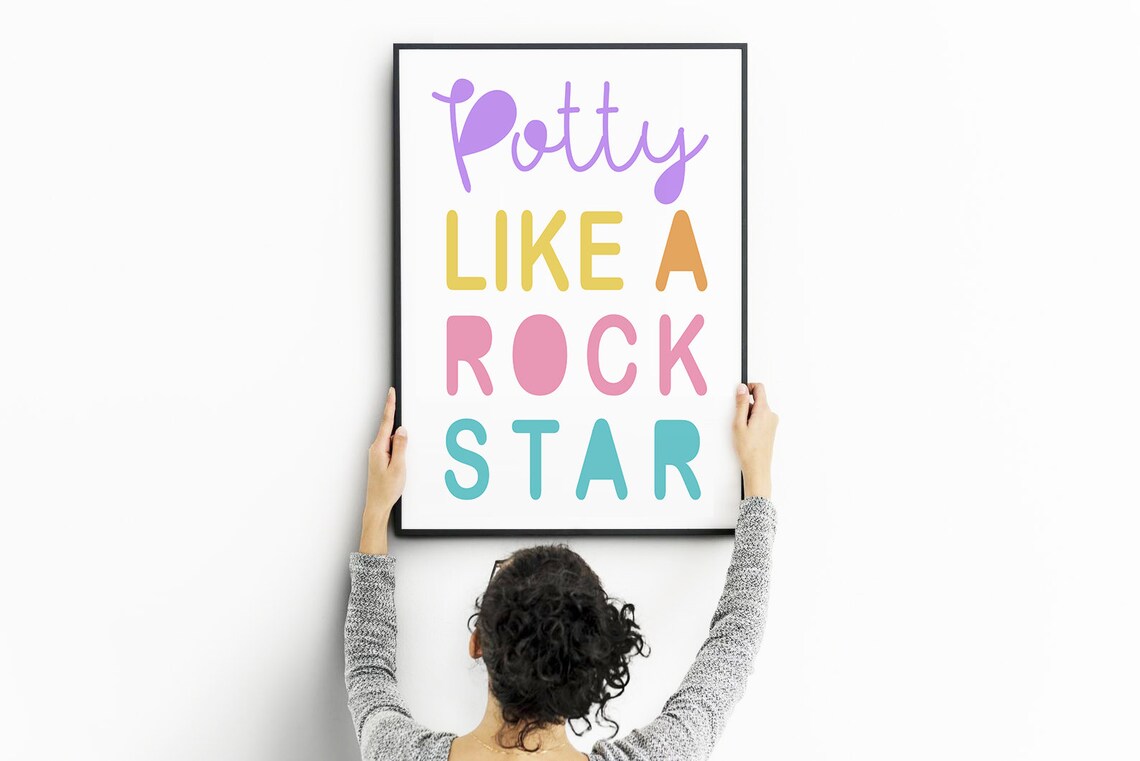 Bathroom Signs Kids Bathroom Sets Potty Sign Bathroom - Etsy